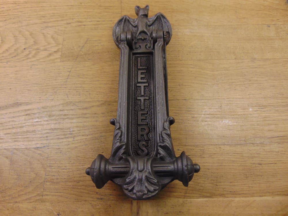 Bat Door Knocker & Letterbox - D208L-0322 - Antique Door knockers